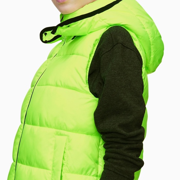 Calvin Klein | Jackets & Coats | Calvin Klein Neon Green Quilted Hooded ...